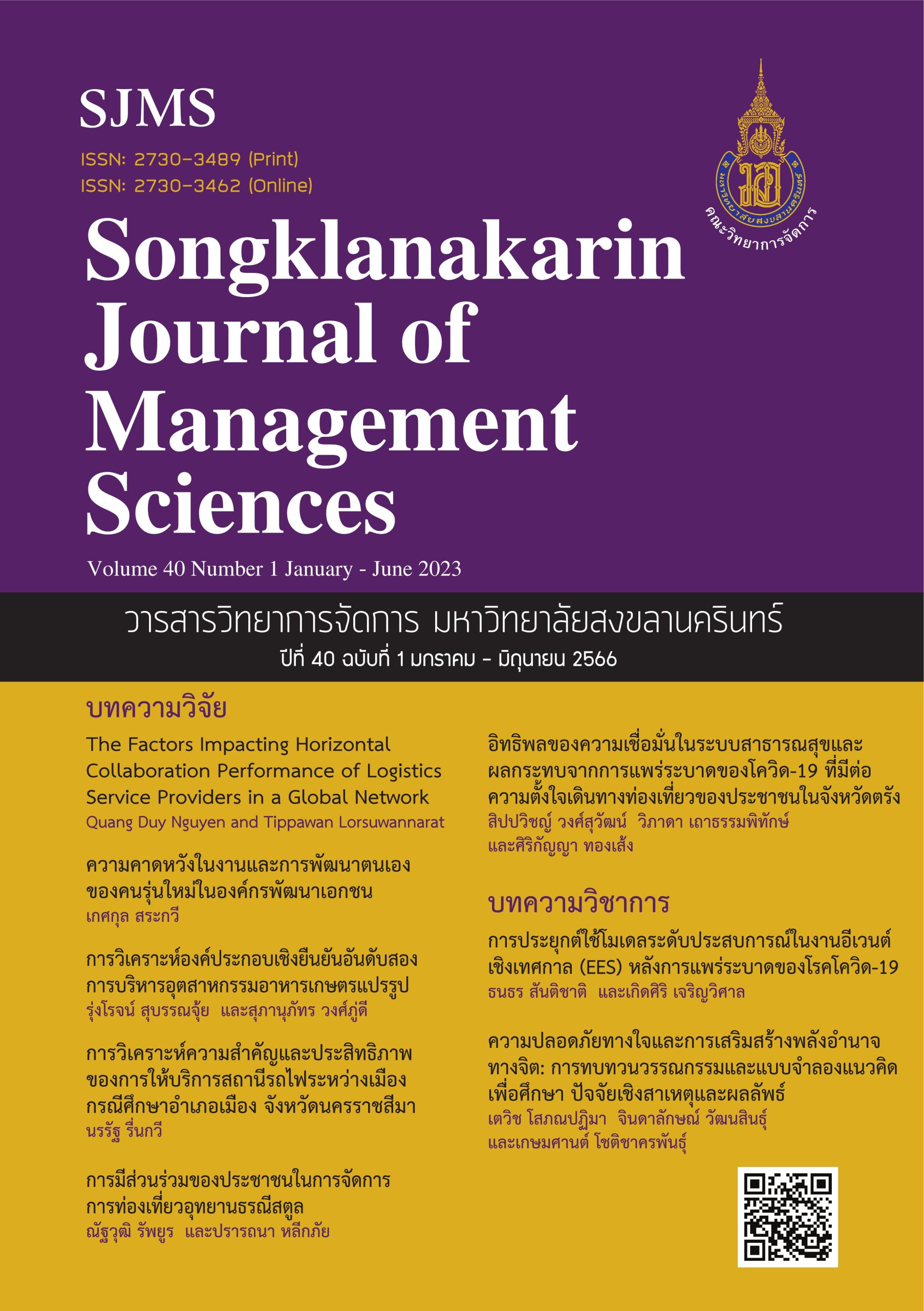 Research – Faculty of Management Sciences, Prince of Songkla University
